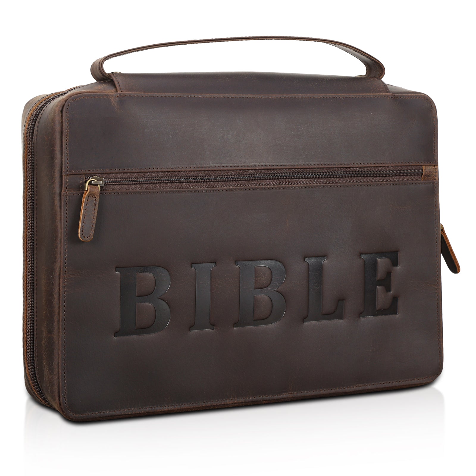 Polare Full Grain Leather Bible Cover Church Bag Large Letter Bible Ba